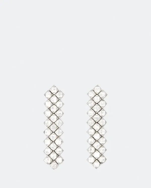 ALLSAINTS Faceted Metal Bead Drop Earrings