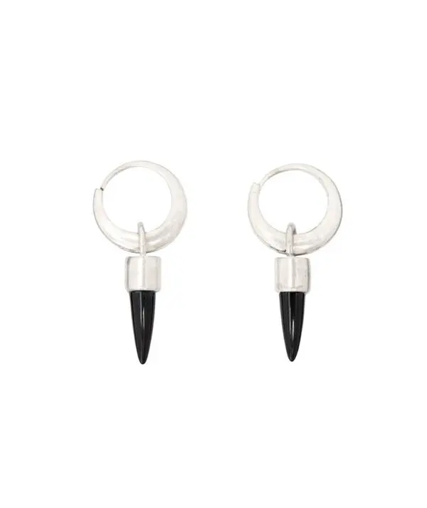 ALLSAINTS Cone Pendant Huggie Earrings - Silver
