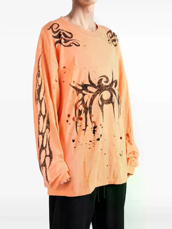 HELLSTAR Distressed Graphic-print T-shirt