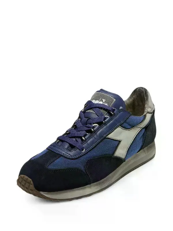 DIADORA Equipe Dirty Logo-embroidered Panelled Sneakers - Blue