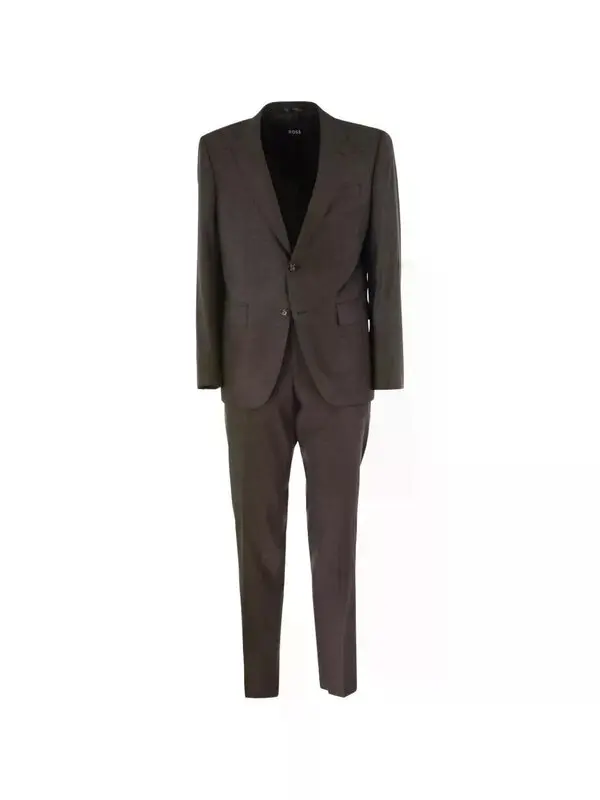 BOSS Two-piece Slim-fit Suit In Patterned Stretch Wool