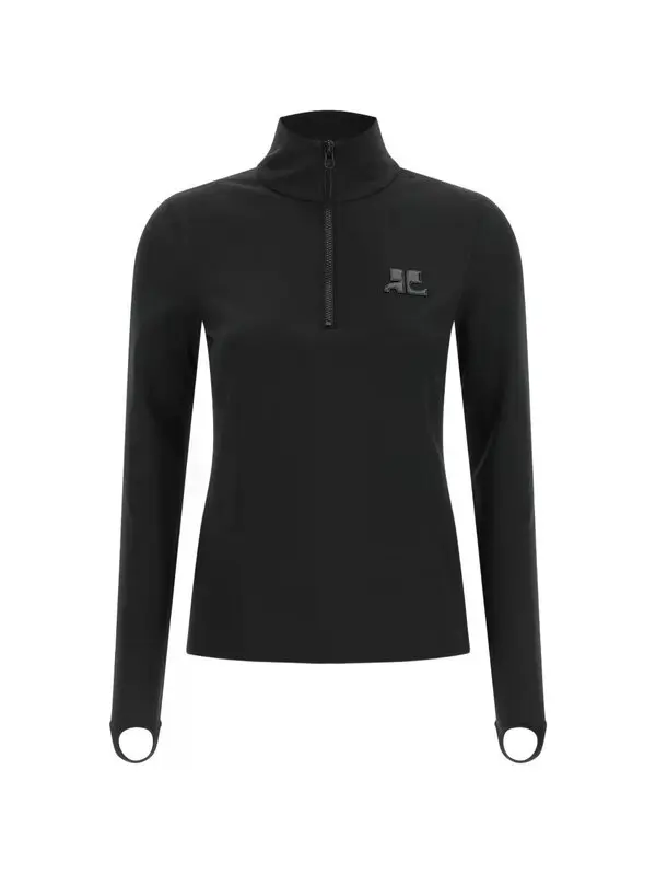 COURREGES Second Skin Logo-patch Sweater