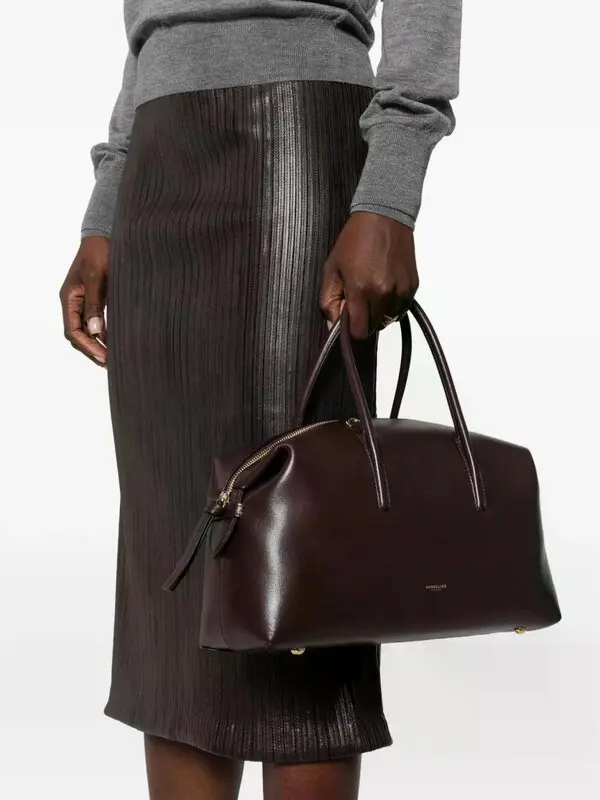 DEMELLIER Stockholm Midi Grained Leather Duffle Bag