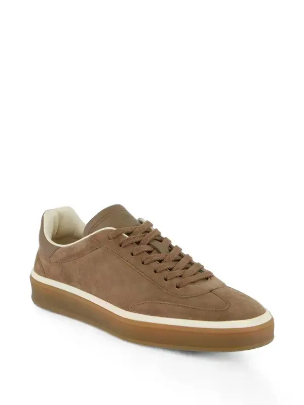 Loro Piana Tennis Walk Leather-trimmed Sneakers
