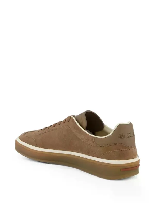 Loro Piana Tennis Walk Leather-trimmed Sneakers