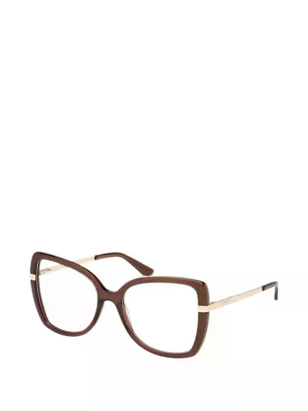 Guess Geometric-frame Glasses - Brown