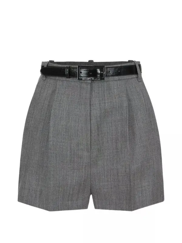 Elisabetta Franchi Shorts In Wool Fabric With Belt