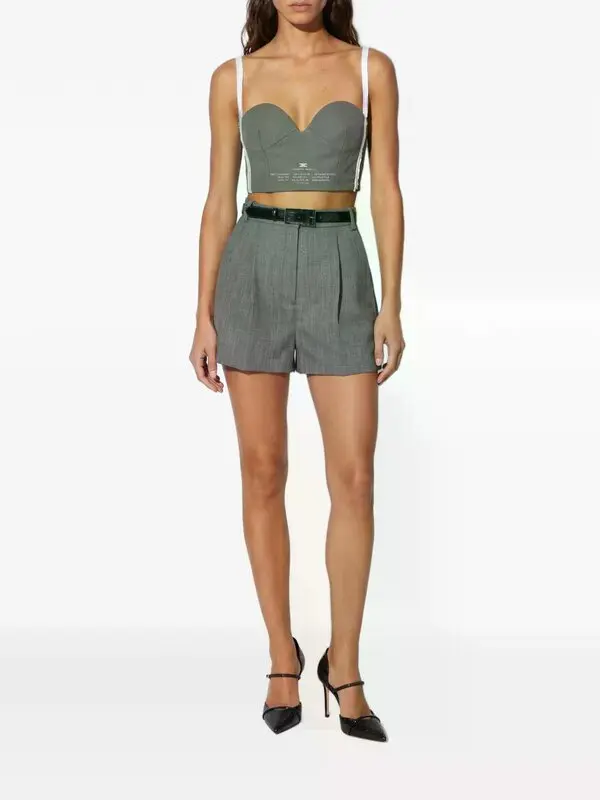 Elisabetta Franchi Shorts In Wool Fabric With Belt