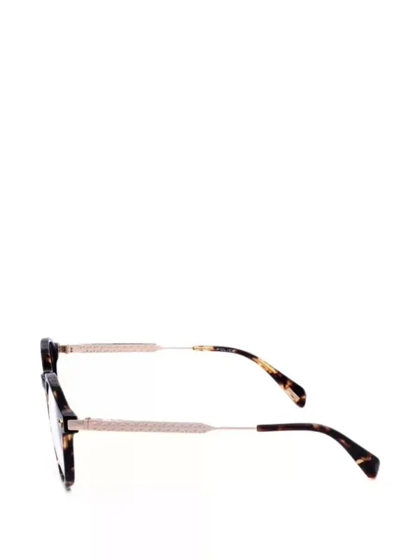 POLICE Tortoiseshell-effect Round-frame Glasses