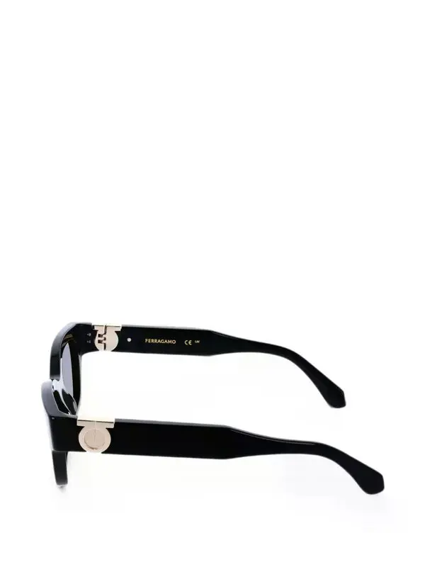 FERRAGAMO Gancini Rectangle-frame Sunglasses
