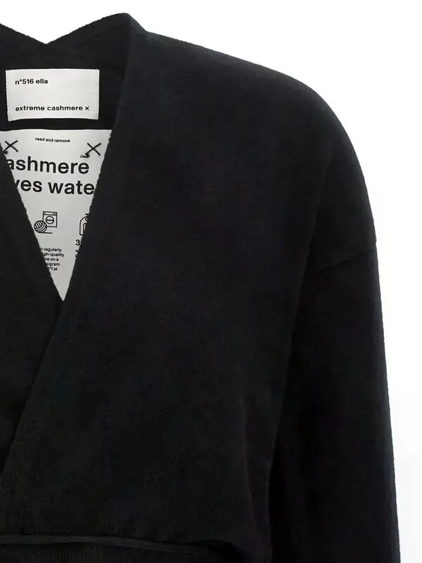 Extreme Cashmere N°516 Ella Wrap-around Cardigan - Black