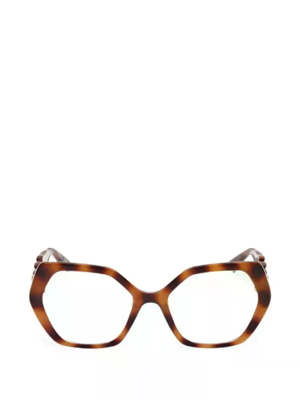 Guess Tortoiseshell-effect Geometric-frame Glasses