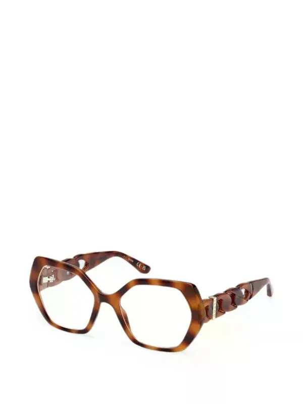 Guess Tortoiseshell-effect Geometric-frame Glasses