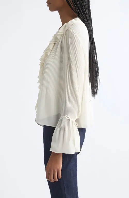 Cinq À Sept Nixen Pleated Ruffle Top