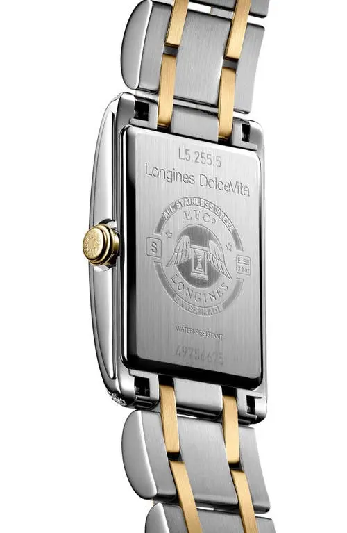 LONGINES Dolcevita Diamond Rectangle Bracelet Watch