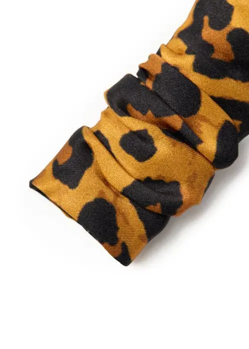 OLAH Leopard Silk Hair Barrette Clip