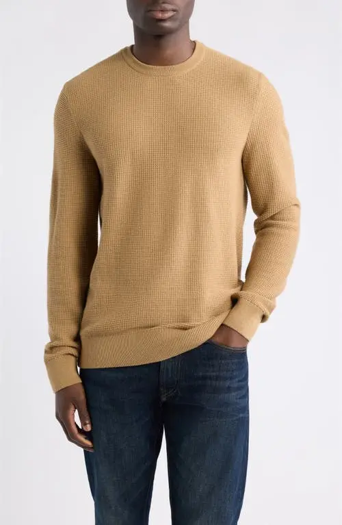 BOSS Ludino Wool Crewneck Sweater - Med Beige