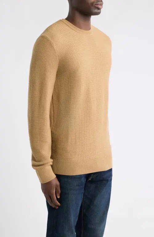 BOSS Ludino Wool Crewneck Sweater - Med Beige