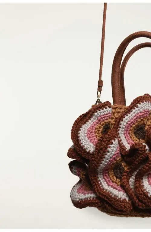 Farm Rio Crochet Flower Handbag