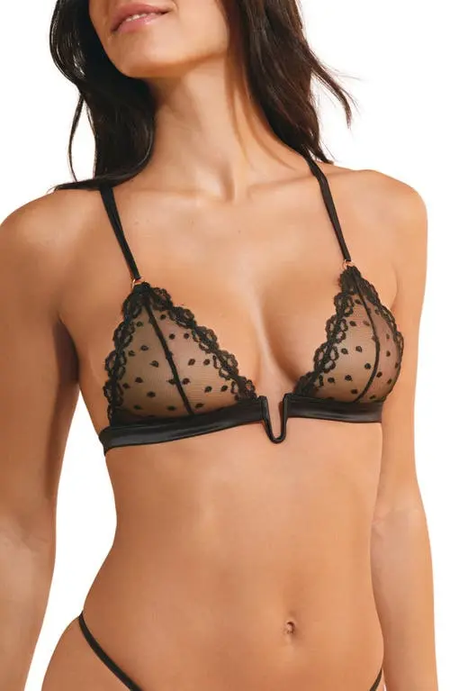 ETAM Eloa Embroidered Triangle Bikini Top