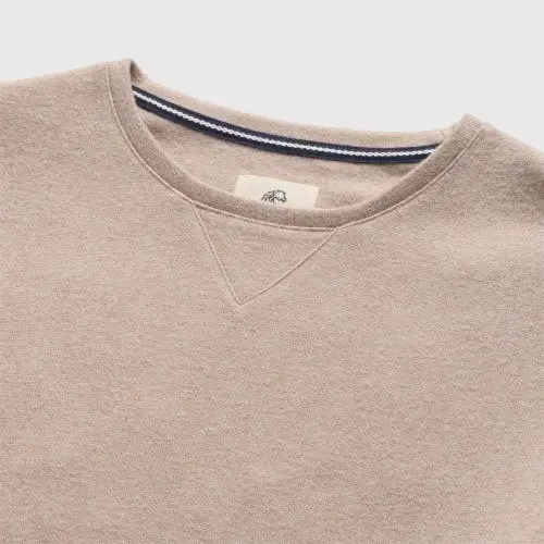 SURFSIDE SUPPLY CO. Butch Cashmist Crewneck - Camel Heather