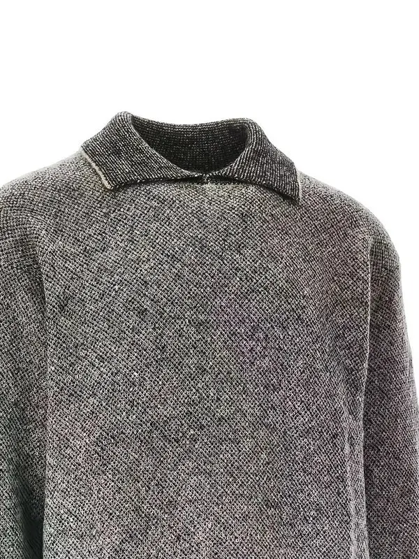Emporio Armani Jacquard-knit Piqué Sweater