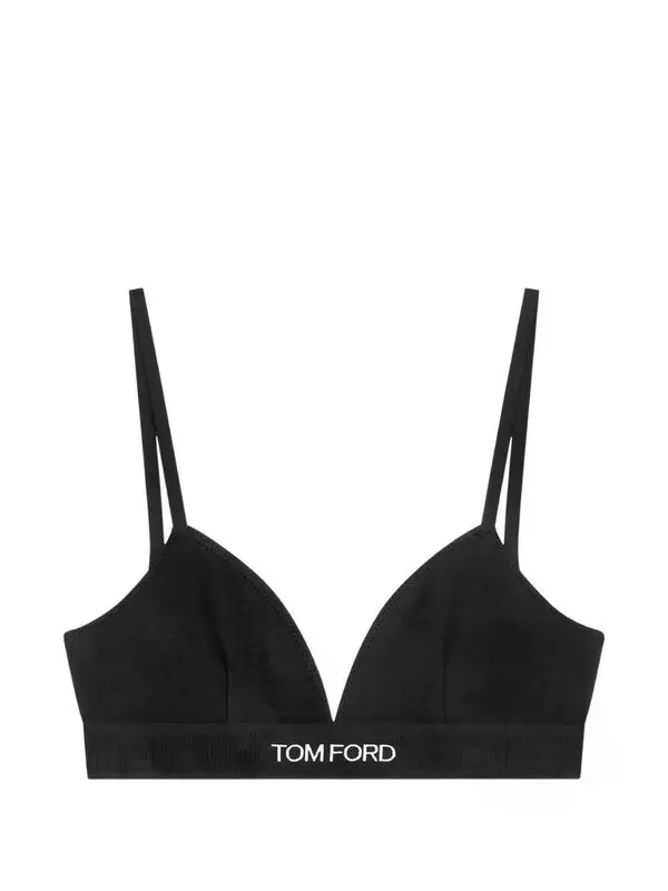 TOM FORD Logo-underband Triangle Bra - Black