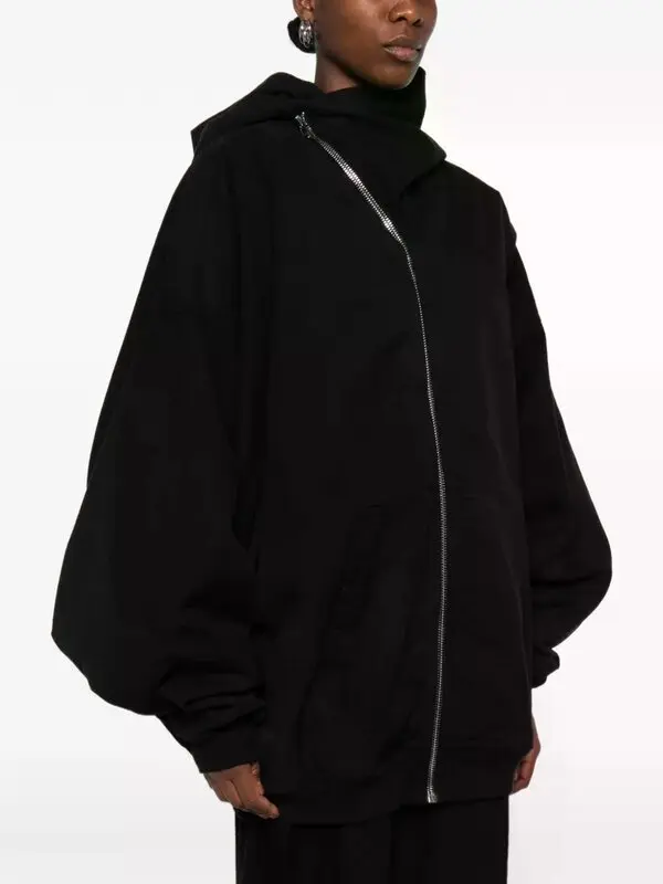 Rick Owens Mountain Asymmetric-zip Hooded Jacket