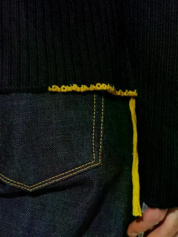 Fendi Ribbed-knit Shoulder-patch Sweater
