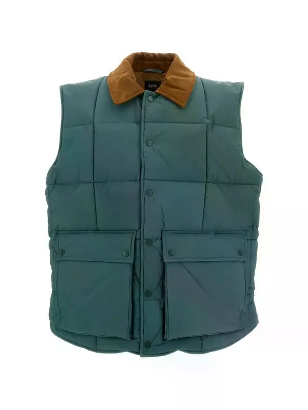 A.p.c. Jimmy Quilted Corduroy-collar Gilet