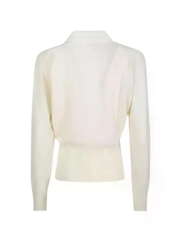 ERMANNO FIRENZE Lace-collar Polo Top