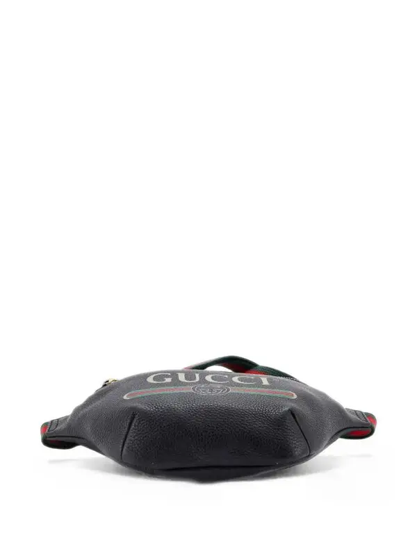 Gucci Logo Printed Leather Small Belt Bag