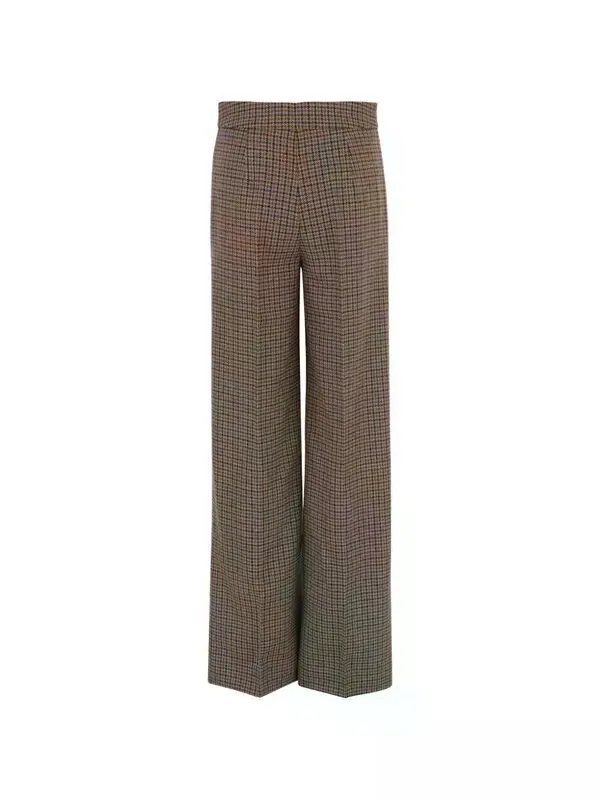 SA SU PHI Checked Wool Trousers
