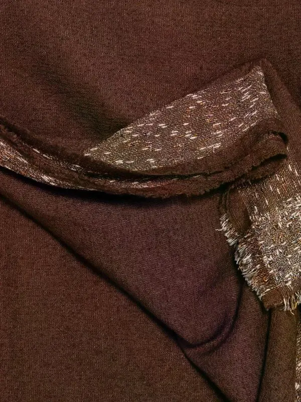 Faliero Sarti Brunetta Fringed Bouclé-trim Scarf - Brown