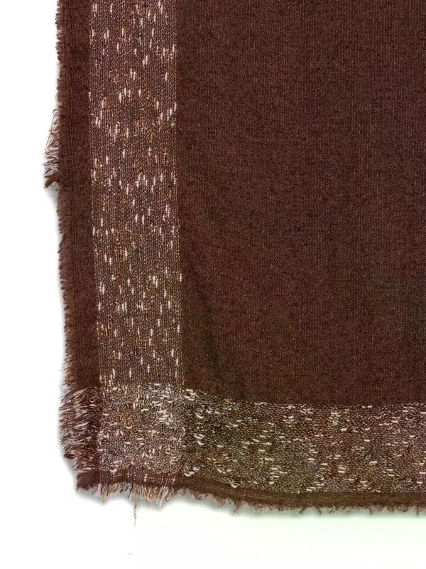 Faliero Sarti Brunetta Fringed Bouclé-trim Scarf