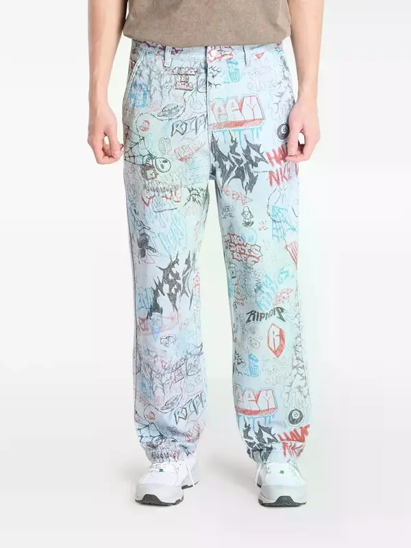 RIPNDIP Marker Wide-fit Graffiti-print Jeans