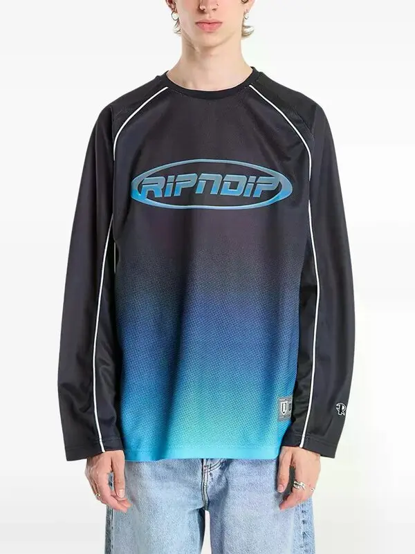 RIPNDIP Gradient-effect Raglan-sleeve T-shirt
