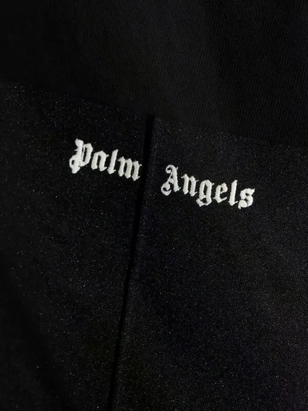 Palm Angels Logo-print Side-stripe Shorts