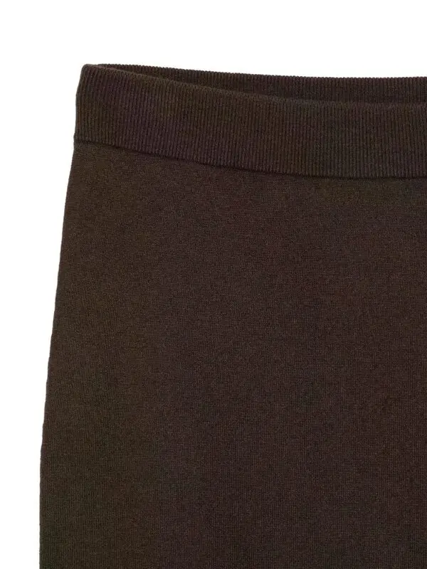 Marc O'polo Ribbed-knit Slit-detail Midi Skirt