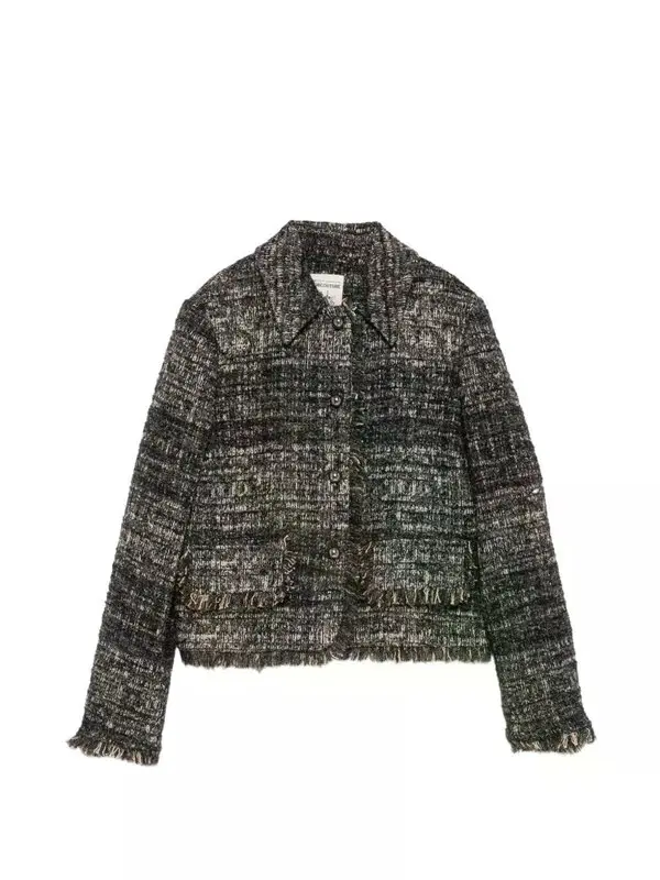 SEMICOUTURE Bouclé Frayed Jacket