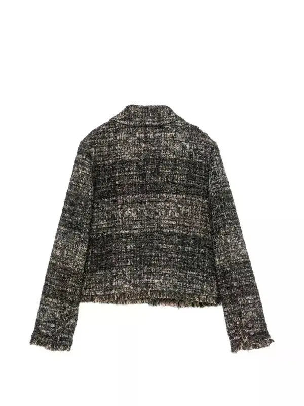 SEMICOUTURE Bouclé Frayed Jacket