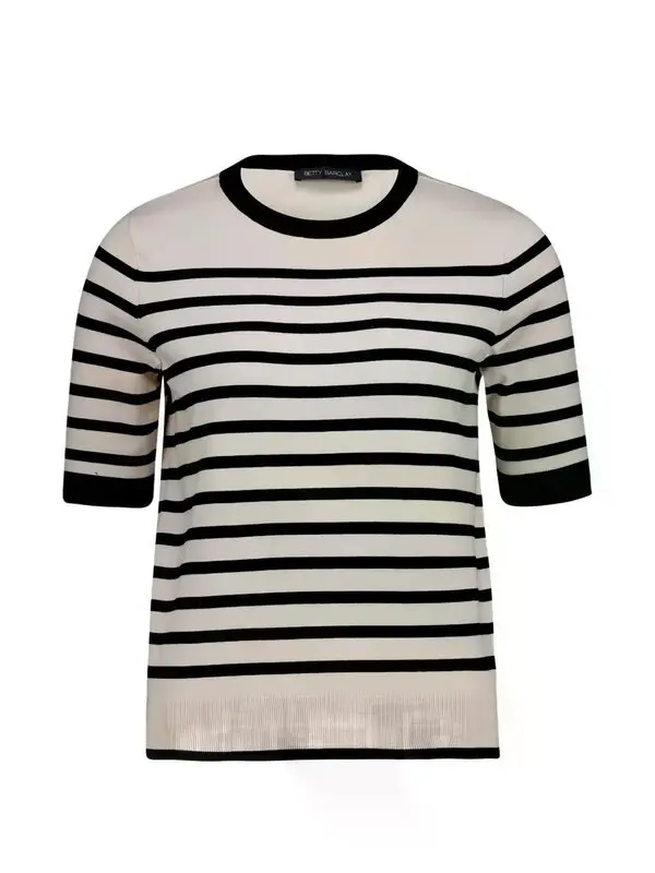 BETTY BARCLAY Striped Short-sleeve T-shirt - Neutrals