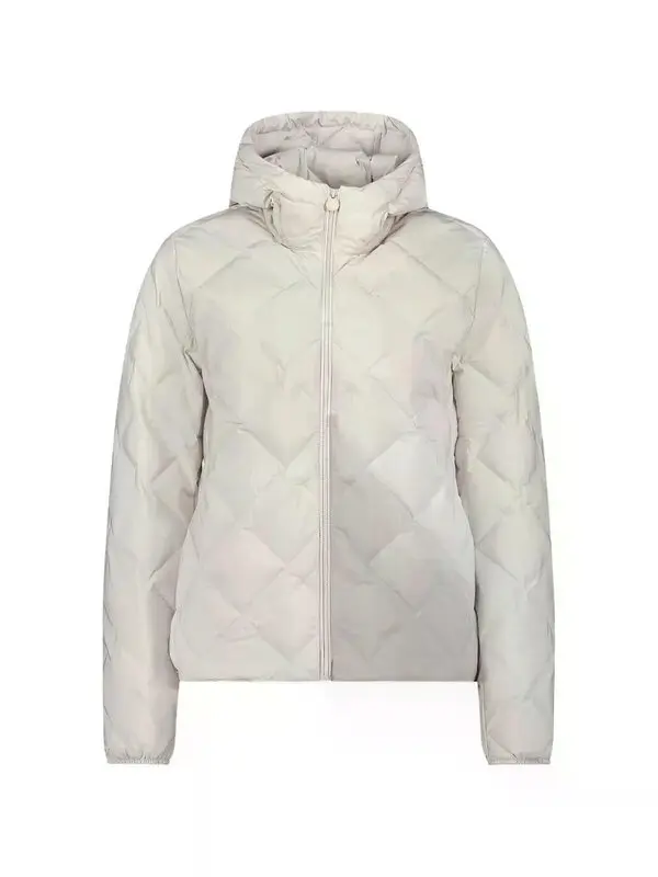 BETTY BARCLAY Quilted Hooded Puffer Jacket - Grey