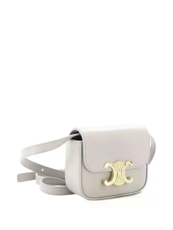 Celine Claude Leather Mini Shoulder Bag - Neutrals