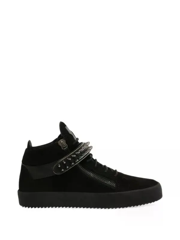 GIUSEPPE ZANOTTI Camoscio Spike-details Sneakers