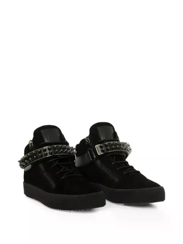GIUSEPPE ZANOTTI Camoscio Spike-details Sneakers