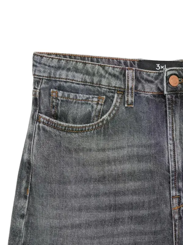 3x1 Washed Wide-leg Jeans