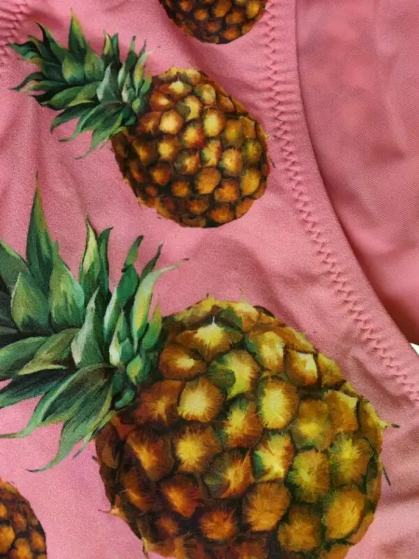 Dolce & Gabbana Pineapple-print Side-tie Bikini Bottoms