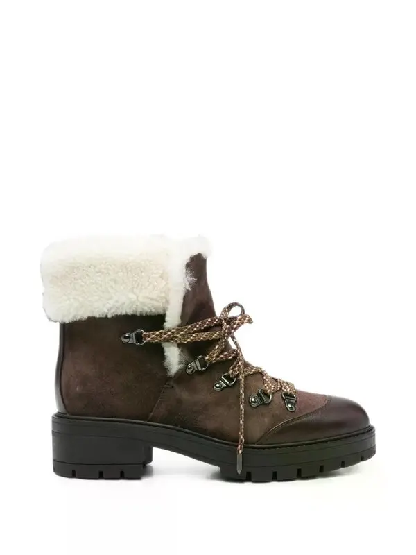 AQUAZZURA Val D'isere Shearling-trim Ankle Boots