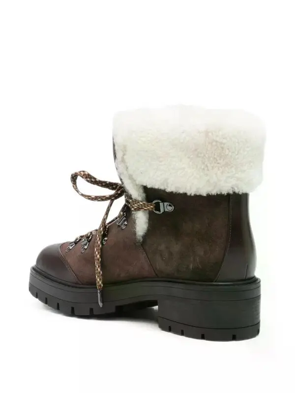 AQUAZZURA Val D'isere Shearling-trim Ankle Boots